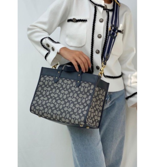 Coach | Bags | Coach Field Tote 3 In Signature Jacquard | Poshmark
